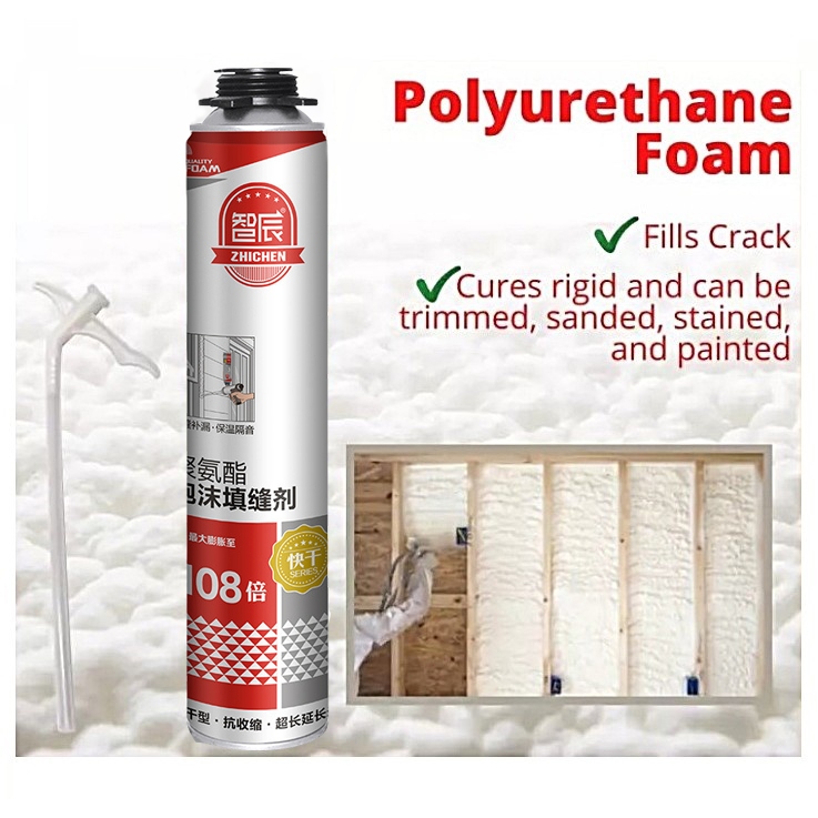 Polyurethane Foam PU Foam Spray (750ml) Fills Cracks And Joints, Gaps Around Pipes, Vents ...