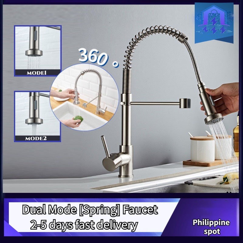 Kitchen Faucet Deck Mounted Rotatable Mobile Sprinkler Faucet 304 ...