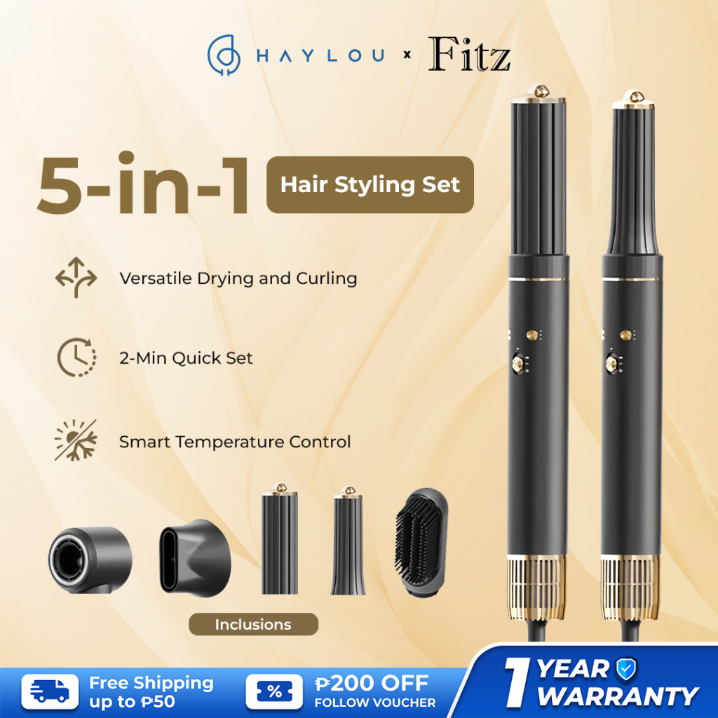 Fitz 5-in-1 Hair Styling Set Versatile High-Speed Drying and Curling ...