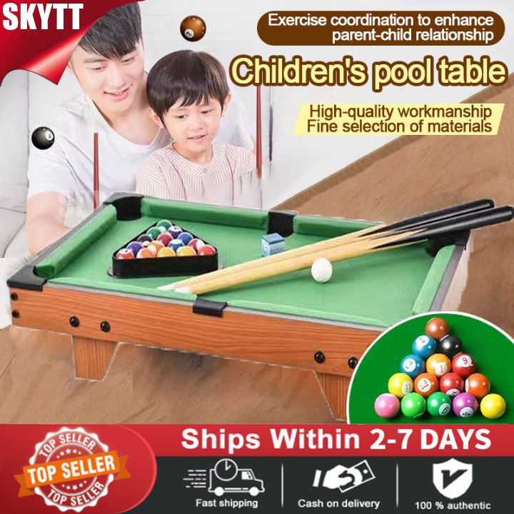 Classic Mini American Billiard Table Set For Kids Portable Pool Table ...