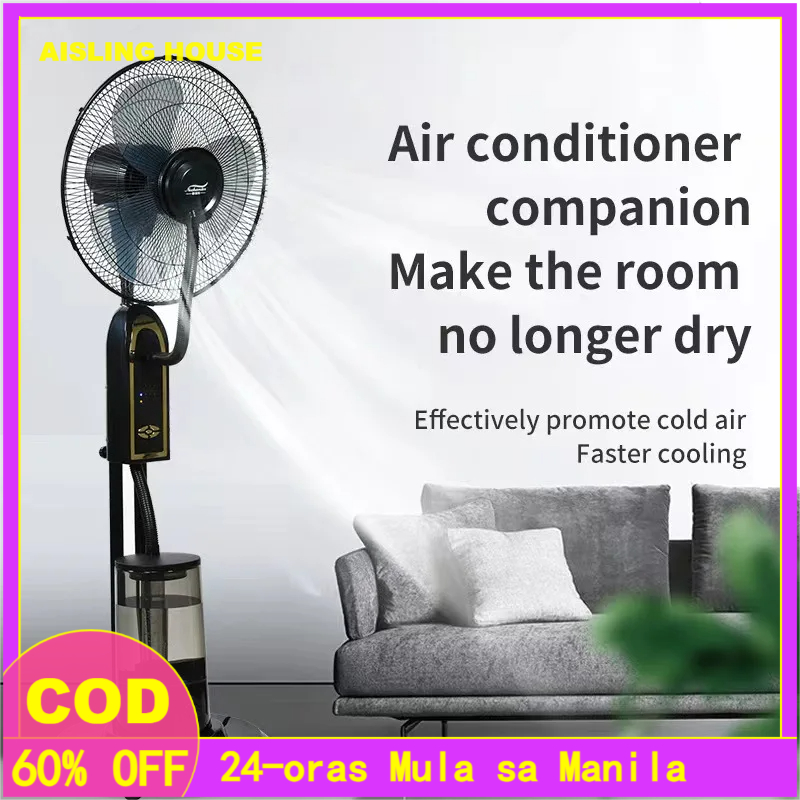 Water Mist Fan Air Coolers Stand Fans 4L Water Tank Air Conditioning ...