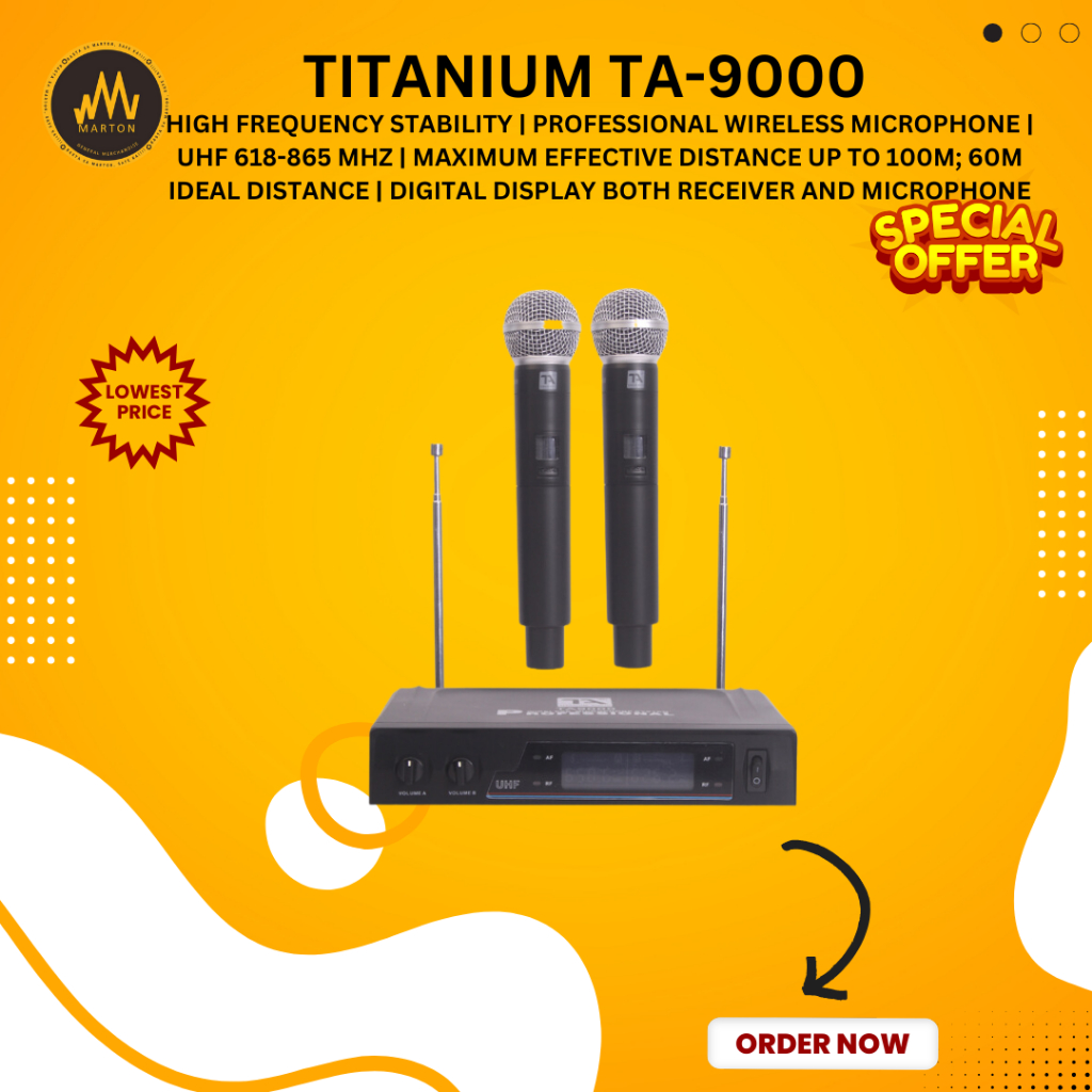 Titanium Audio TA-9000 UHF Professional Wireless Microphone | Shopee ...