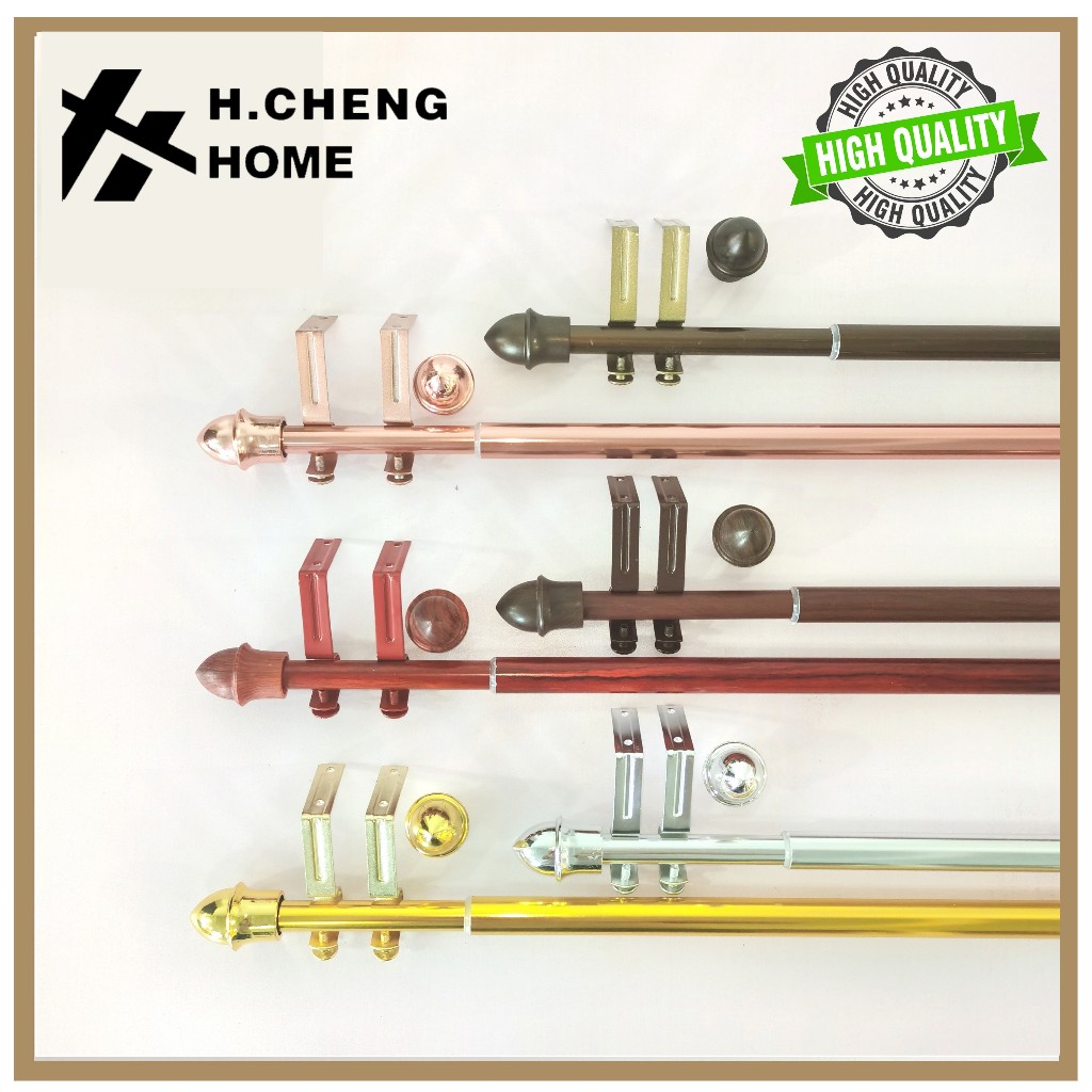 H.CHENG HOME Curtain Rod Adjustable Telescopic Curtain Rod Set, Rod ...