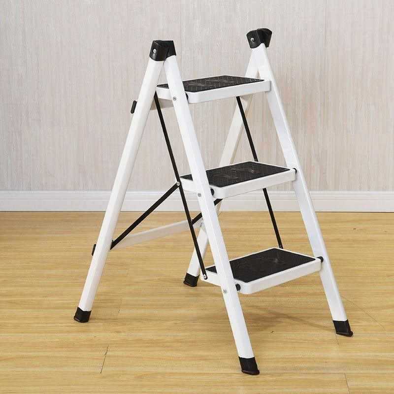 3-Step Folding Portable Step Stool with Non-Slip Wide Treads Foldable ...