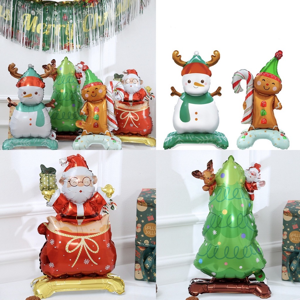 Agar.Shop 2ft Standy Christmas Foil Balloon Christmas Party Balloons ...