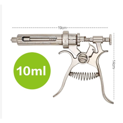 10ml 20ML Animal Continuous Injection Syringe Revolver Stainless Steel Automatic Syringe for Cow ...
