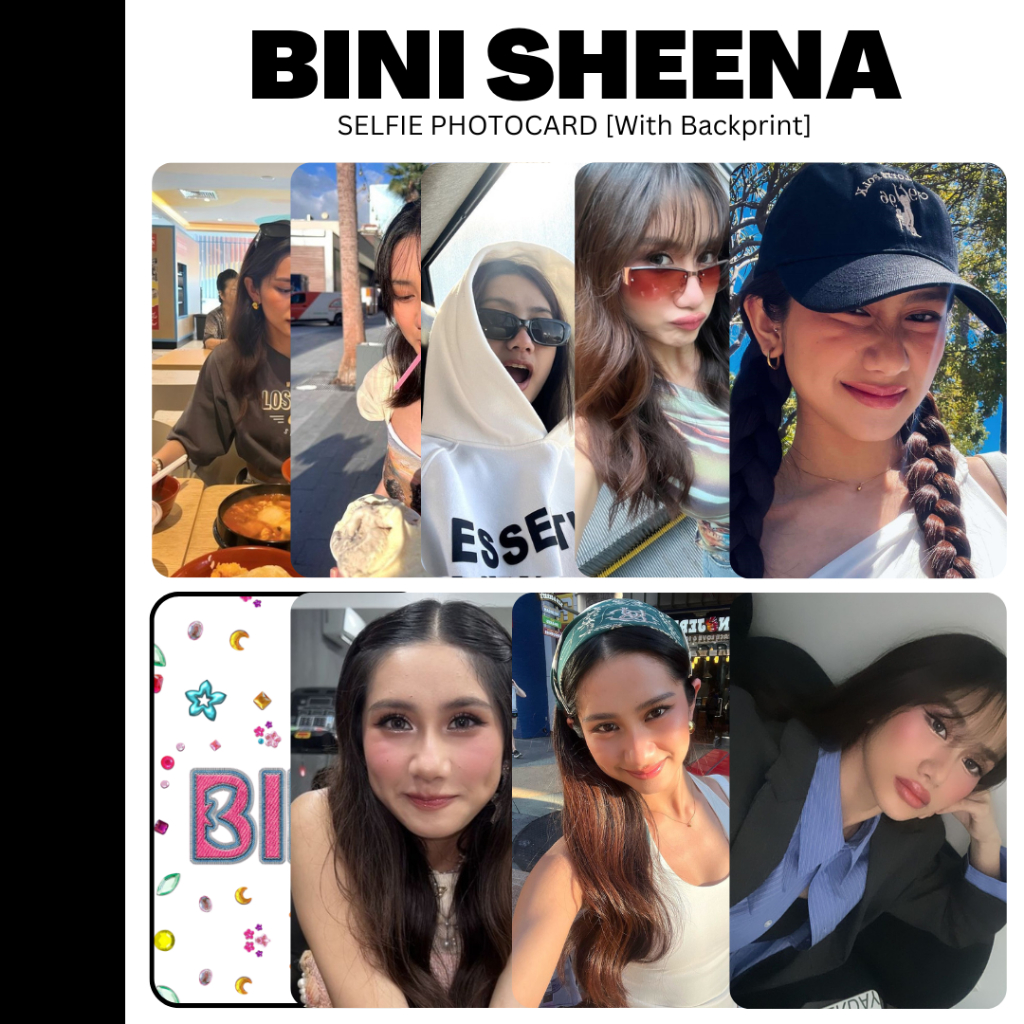 BINI Sheena Selfie Photocard [Part 2] with Backprint | Shopee Philippines