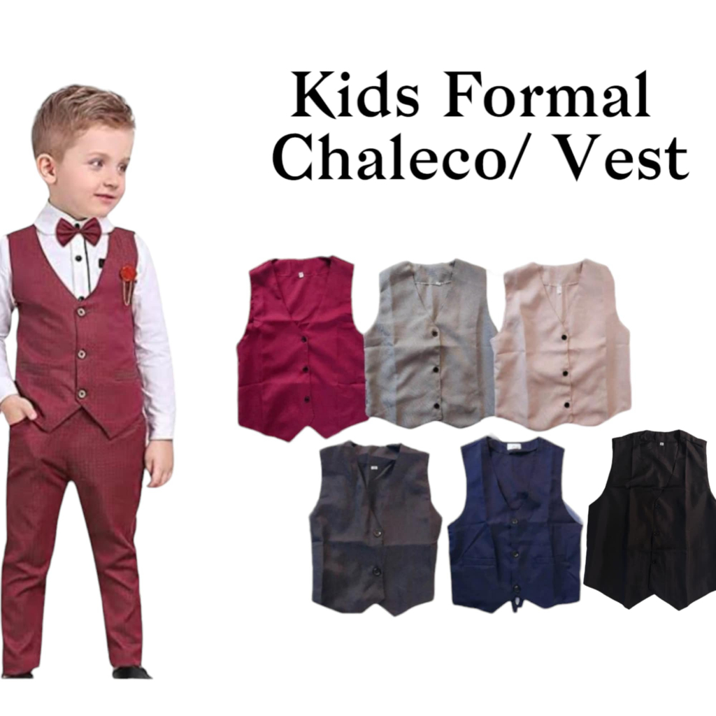 Lacaofactorytwo Vest Formal Wedding and Vest Set Color Different Kids ...