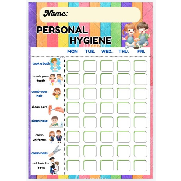 LAMINATED HYGIENE CHART | Shopee Philippines