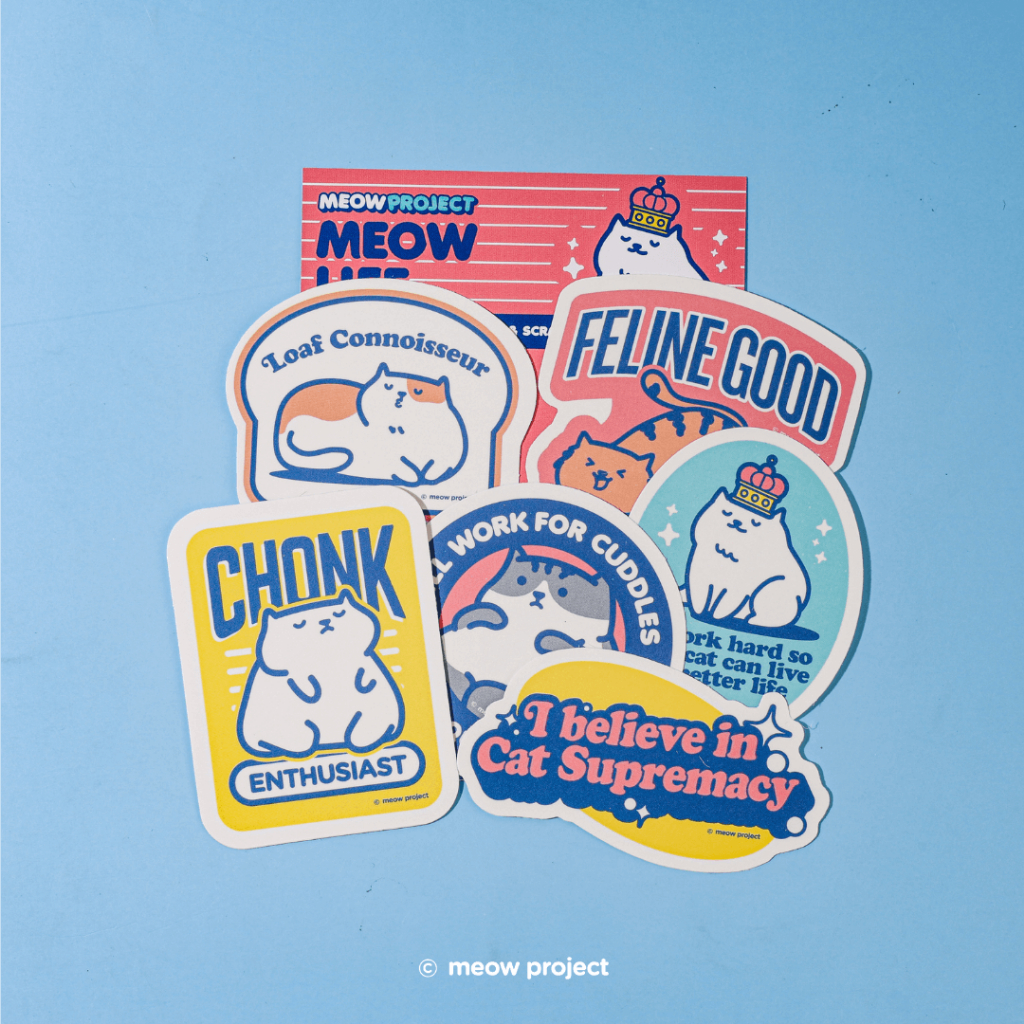 Meow Project Meow Life Waterproof Sticker Pack | Shopee Philippines