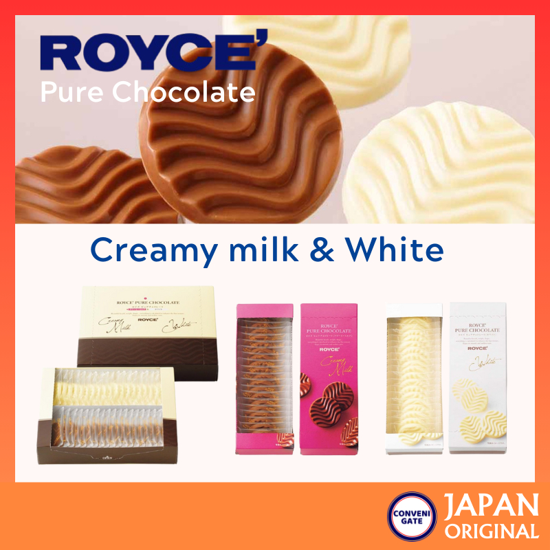 ROYCE Pure Chocolate Creamy milk & White 40pcs / 20 pcs Hokkaido Famous ...
