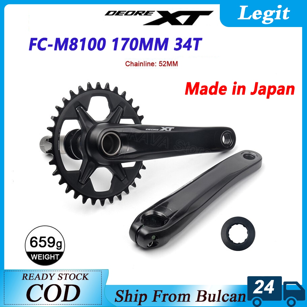 SHIMANO Deore XT FC-M8100 Crankset Hollowtech II Mountain Bike Crankset 170mm 34T 12S MTB Bike ...