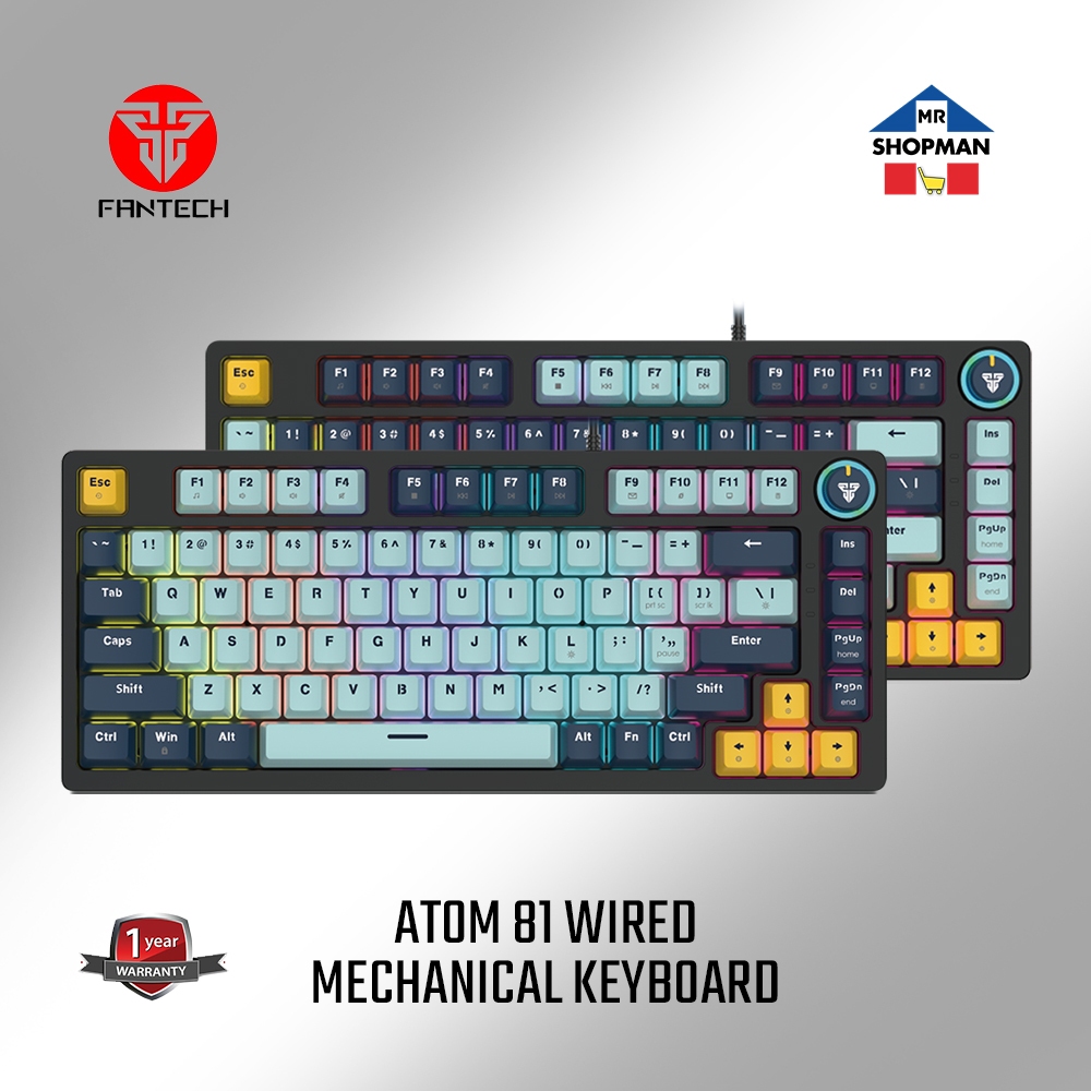 Fantech ATOM 81 MK875 V2 MIZU EDITION Wired Sky / Navy Blue Mechanical ...