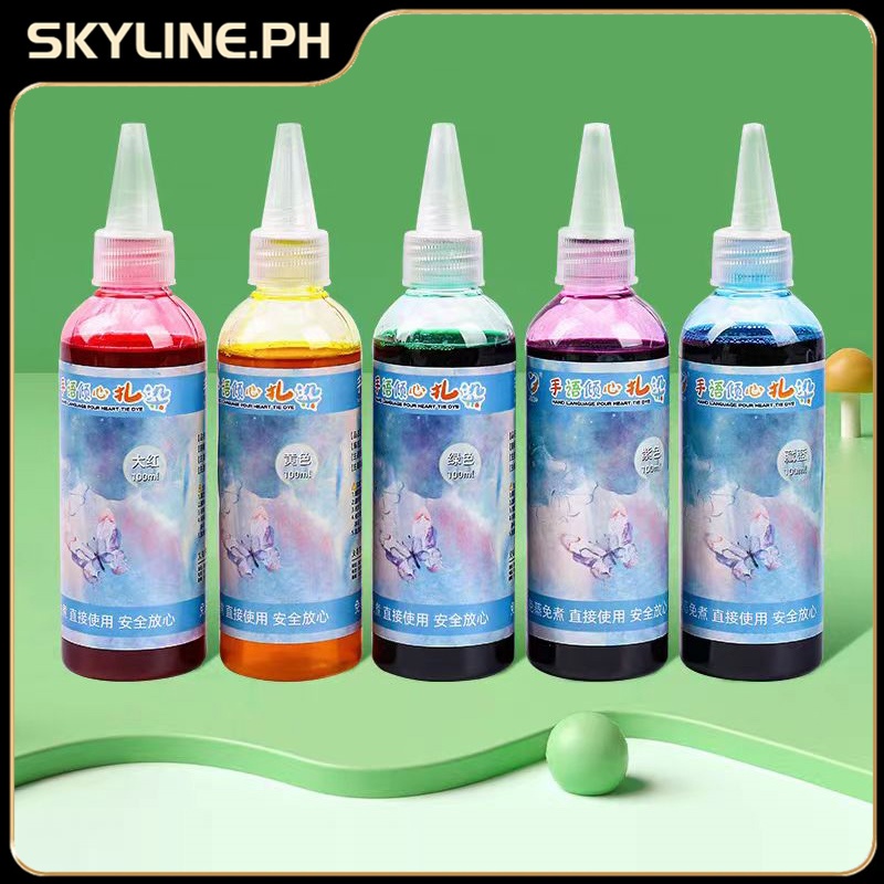 5 Colors Tie Dye Ink Set Fabric Dye Textile Tie Dye Colorful Tie Dye ...