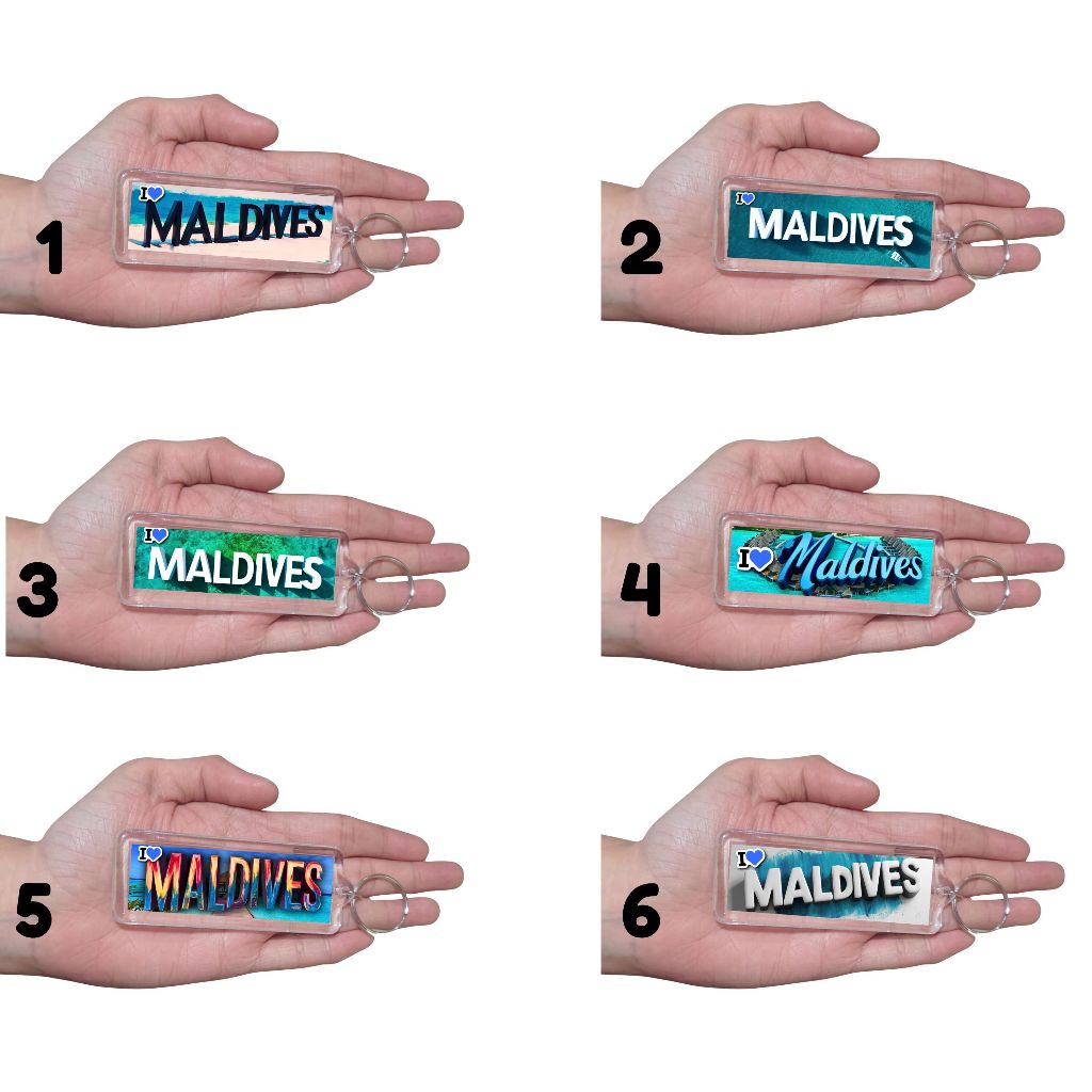 I LOVE MALDIVES RECTANGLE KEYCHAIN DESIGN | Shopee Philippines