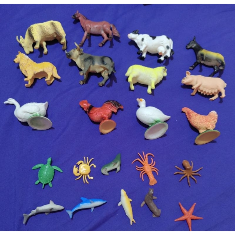 Farm animals and Sea animals (preloved) | Shopee Philippines