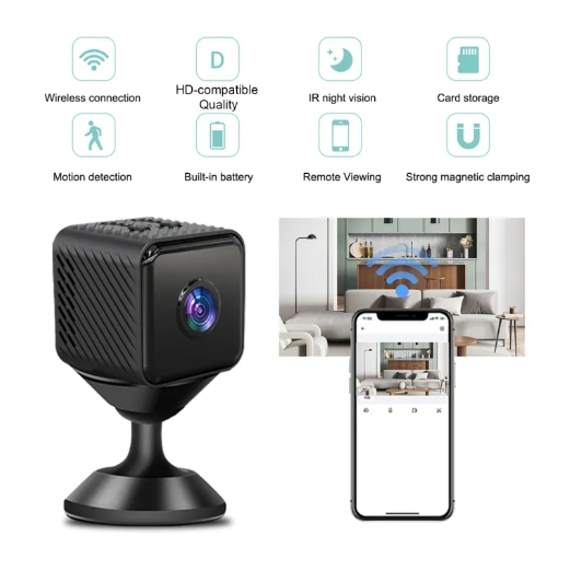 Mini Camera Wireless WiFi Motion Detects Magnetic Camera HD 1080P ...