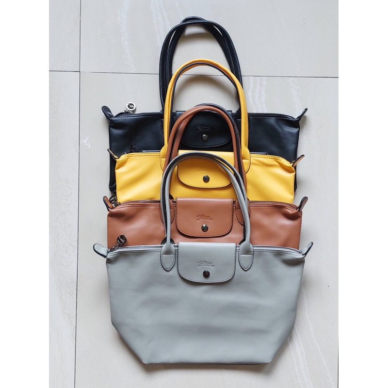 Longchamp Le pliage leather xtra tote bag | Shopee Philippines