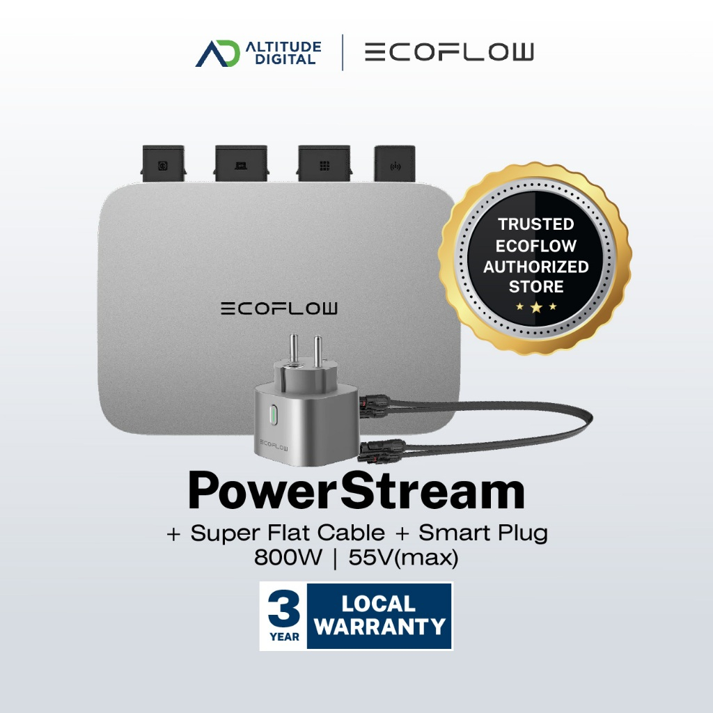 EcoFlow Powerstream Micro Inverter 800W + Super Flat Cable + EcoFlow ...