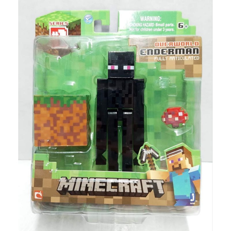 Minecraft Overworld Enderman Fully Articulated Action Figure Pack ...