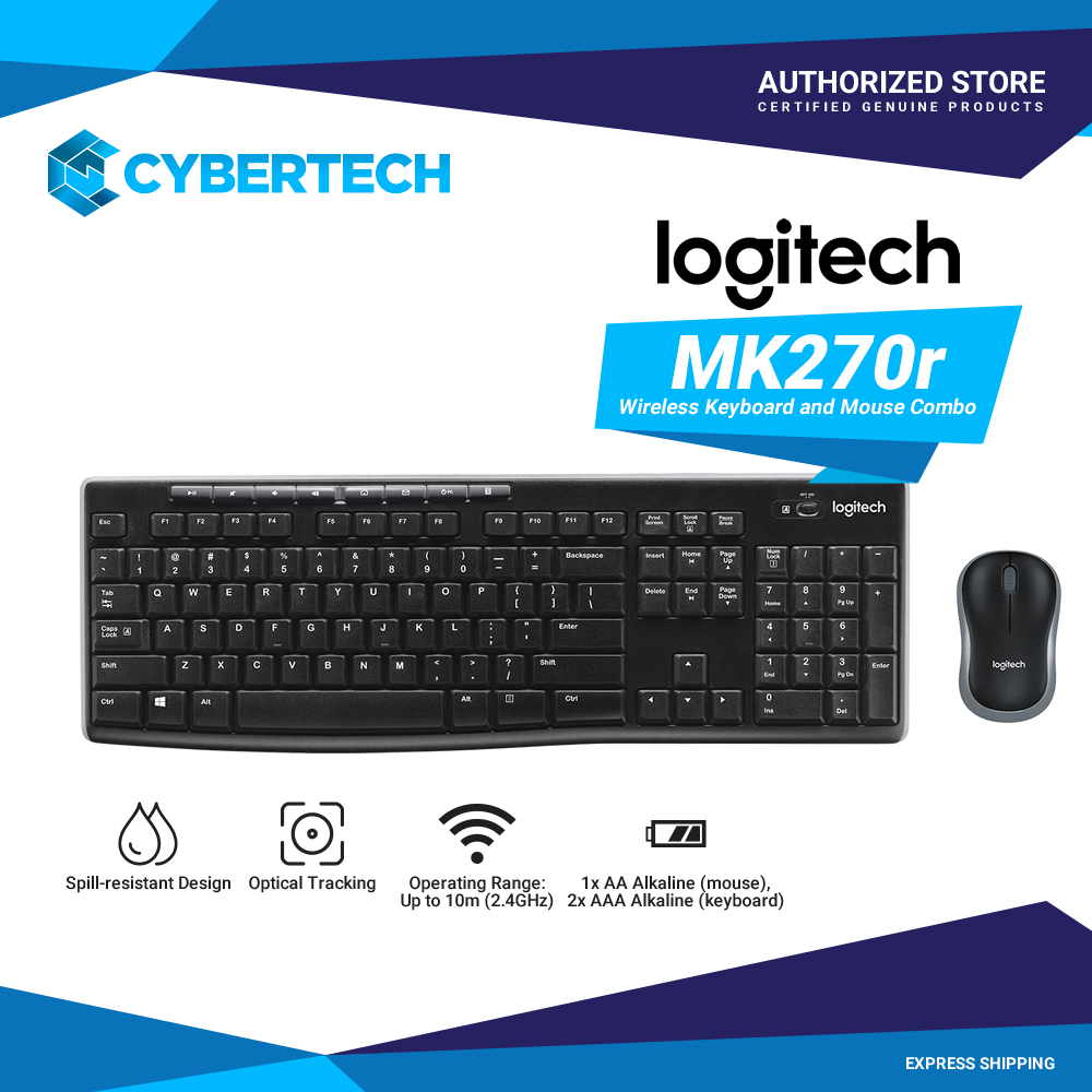 Logitech Mk270r Wireless Keyboard And Mouse Combo Shopee Philippines