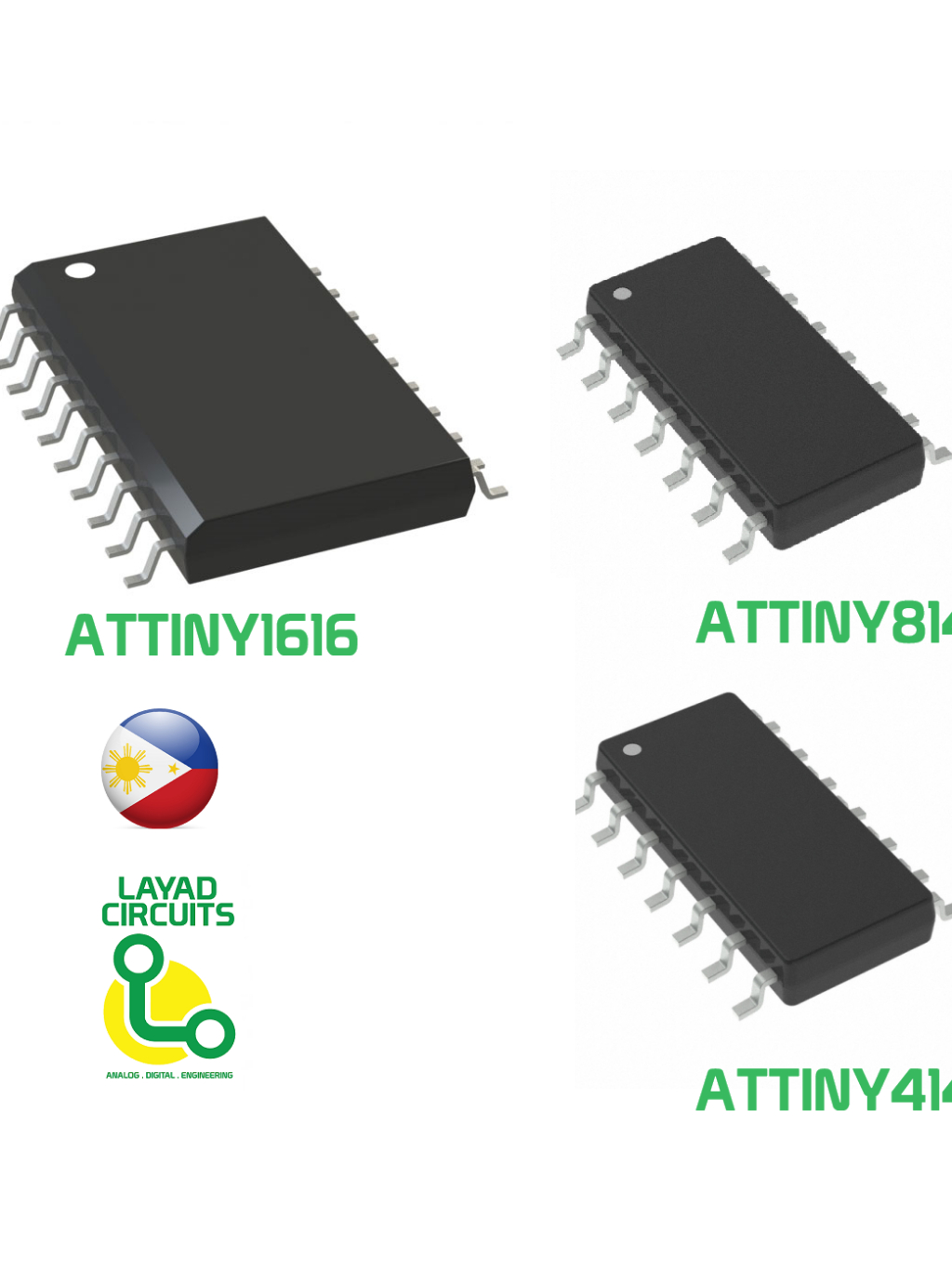 ATTINY814 ATTINY1616 ATTINY414 microcontrollers 1-series AVR Atmel ...