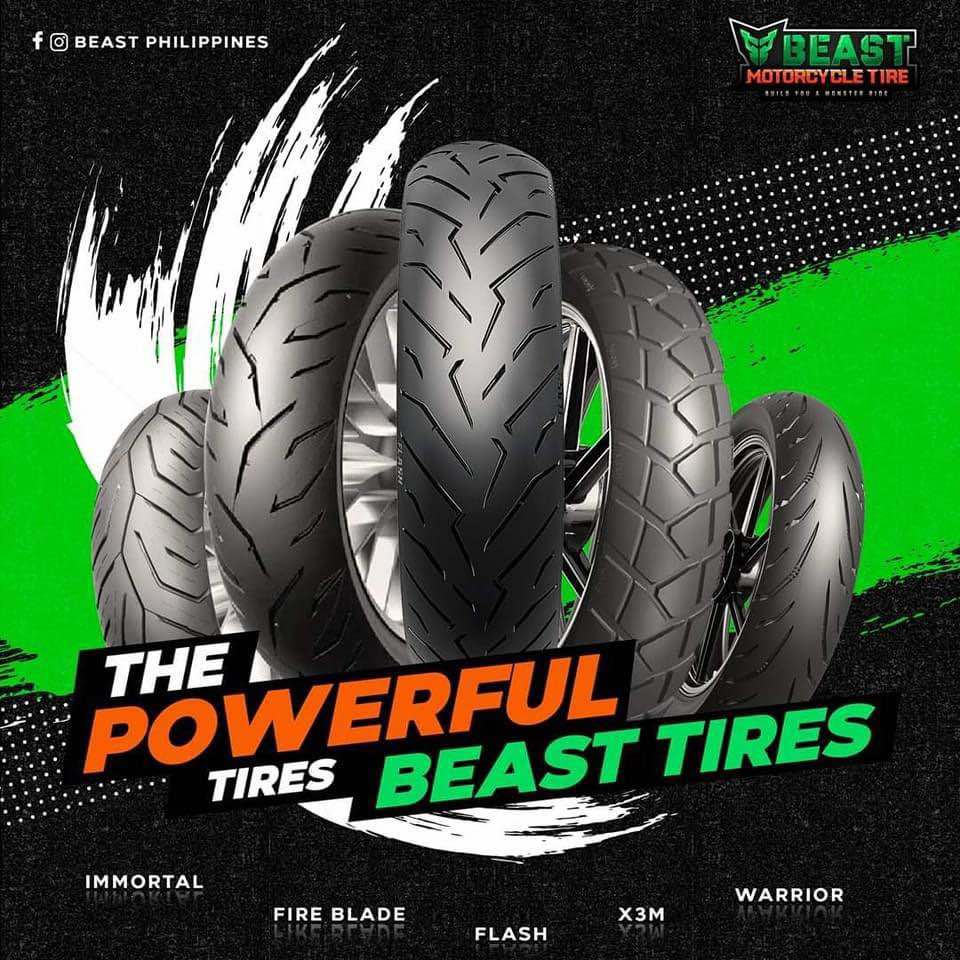 BEAST TIRE FLASH TUBELESS (14s 17s 13s) WITH FREE TIRE SEALANT ...
