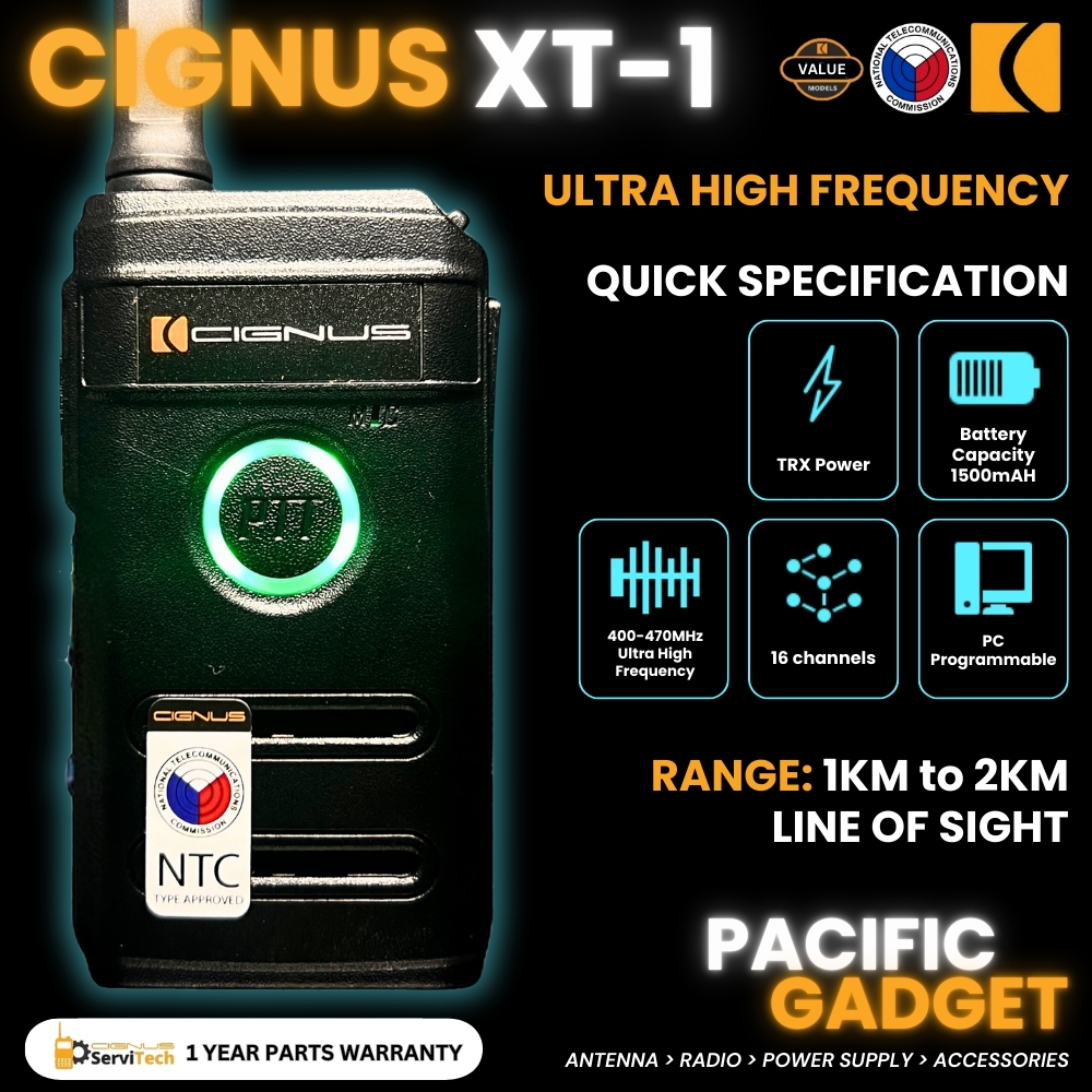 Cignus XT1 UHF TWO WAY RADIO WALKIE TALKIE | Shopee Philippines