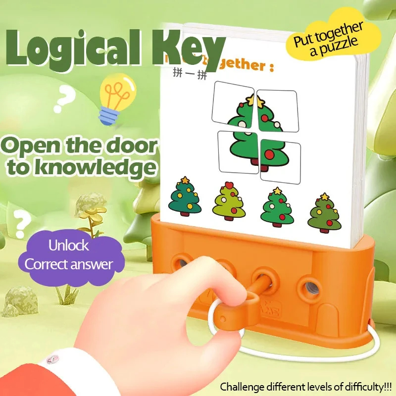 Logic Key Unlock Puzzle Game Educational Thinking Toy Set for Kids ...