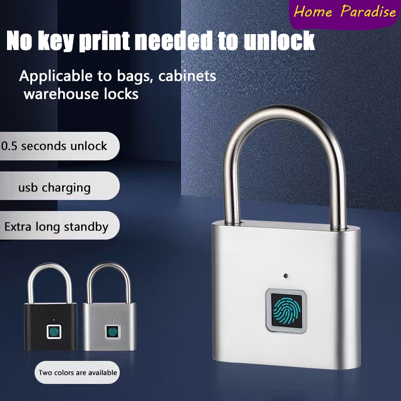 Smart Fingerprint Padlock Outdoor Waterproof And Rust-proof Padlock ...
