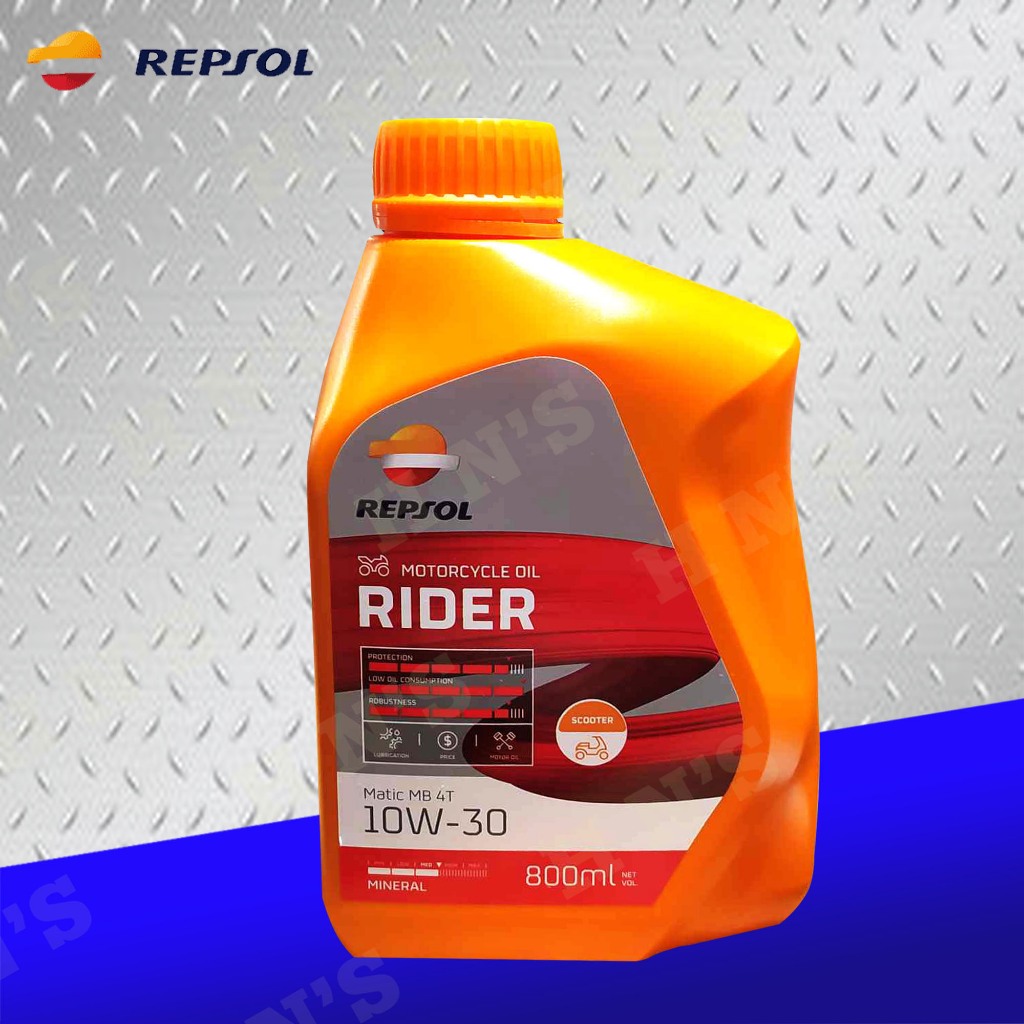 REPSOL Moto Matic Rider 4T SAE 10W-30 Motorcycle Oil 800 ml JASO MB ...