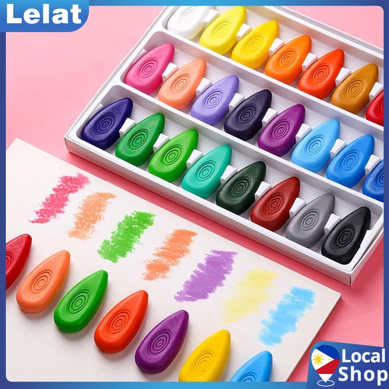 12/24Pcs/Box Color Water Drop Crayon Safe Non-Toxic Washable Crayon ...