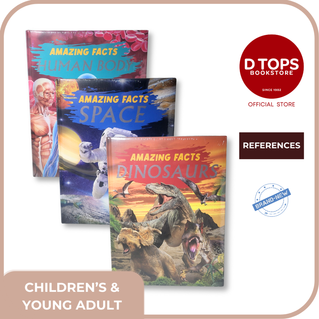 AMAZING FACTS Book Series: HUMAN BODY, SPACE, DINOSAURS Hardback ...