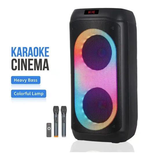 NDR-810 Dual 8 Inch High Power Party Bluetooth Speaker Portable TWS Subwoofer Wireless ...