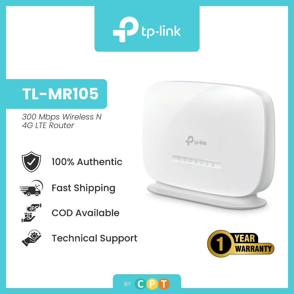 TP-Link TL-MR105 300 Mbps Wireless N 4G LTE Router | Shopee Philippines