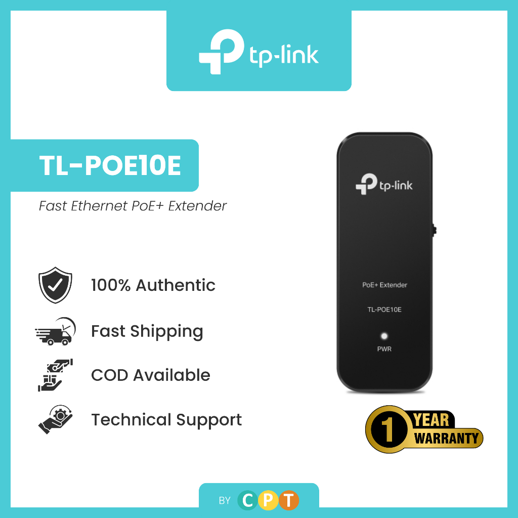 TP-Link TL-POE10E (TL-POE10E) Omada Fast Ethernet PoE+ Extender ...