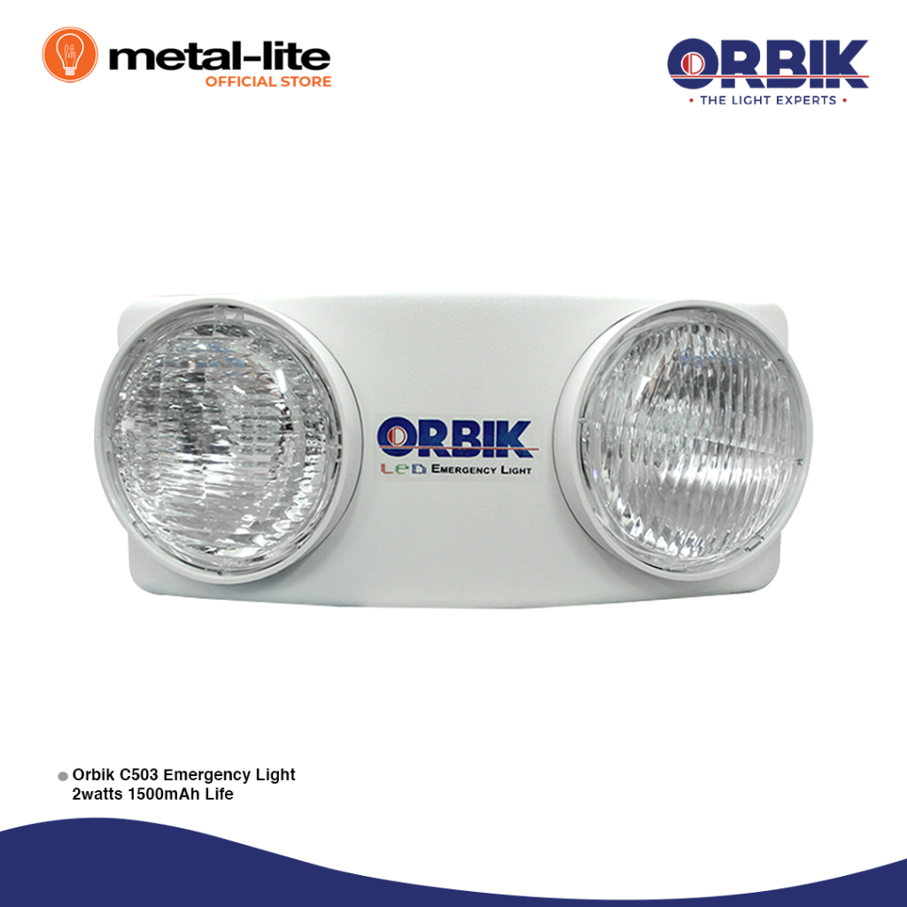 Emergency light ORBIK C503 Polycarbonate housing & heads | Shopee ...