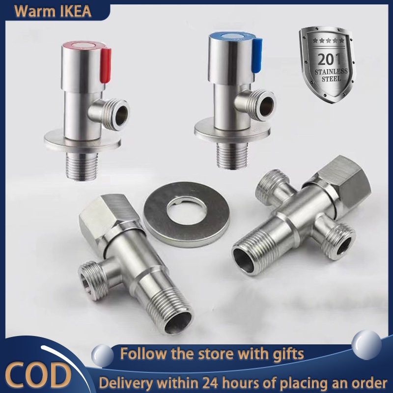 Stainless Steel One/Two Way Angle Valve 1/2" Angle Valve With Ring ...