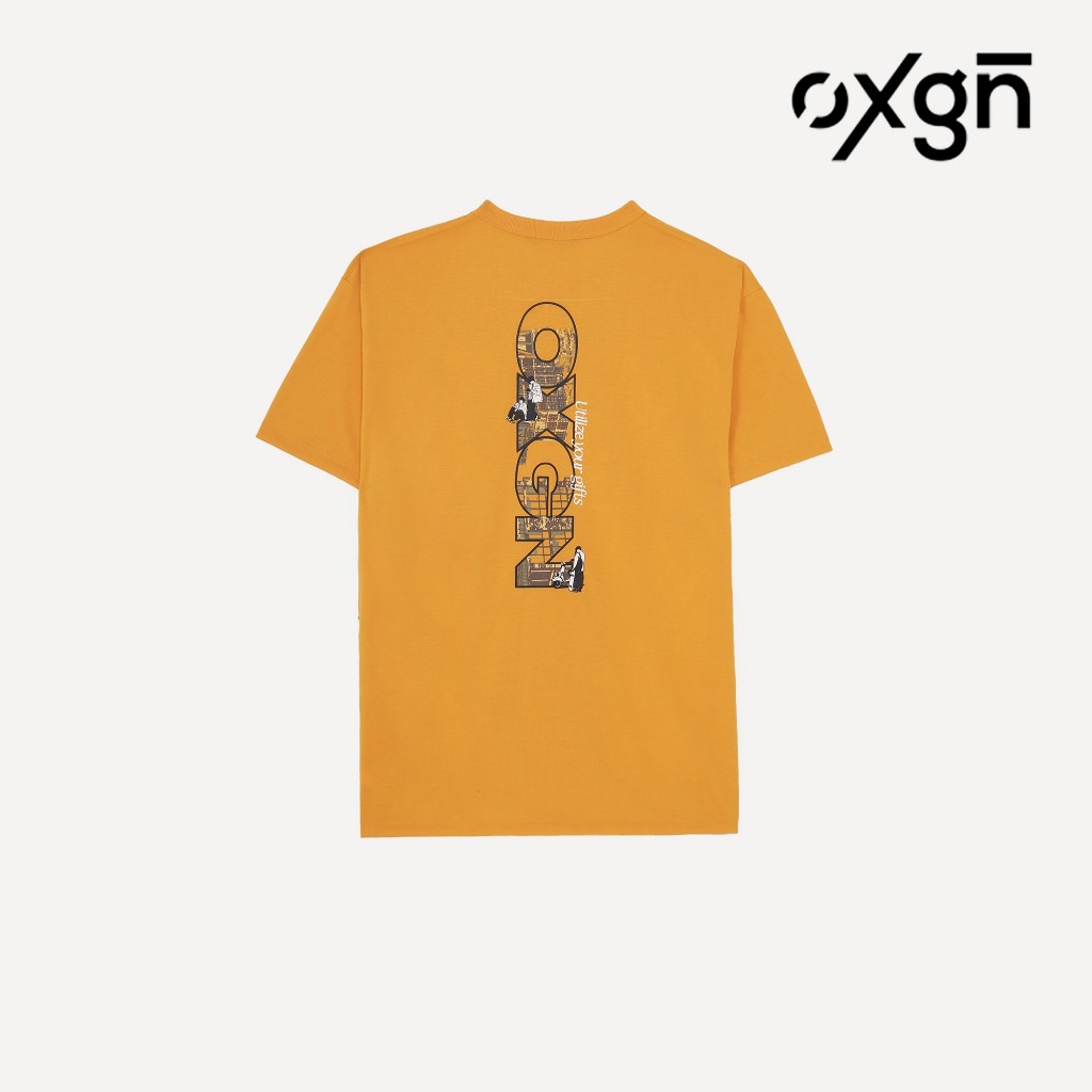 OXGN Logo Graphic T-Shirt For Men (Mustard) | Shopee Philippines