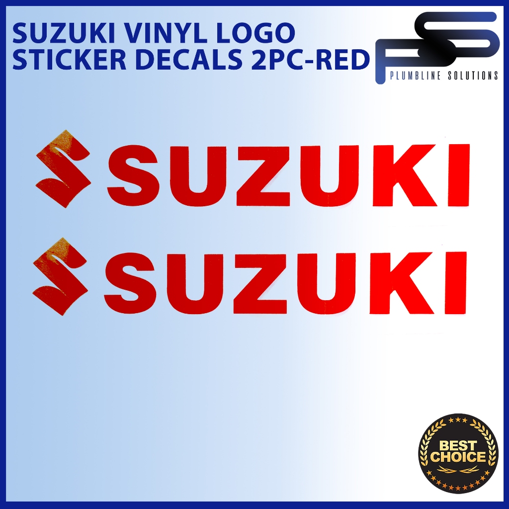 Sticker Logo for Suzuki Motorcycle or Motorbikes / Red and Yellow ...
