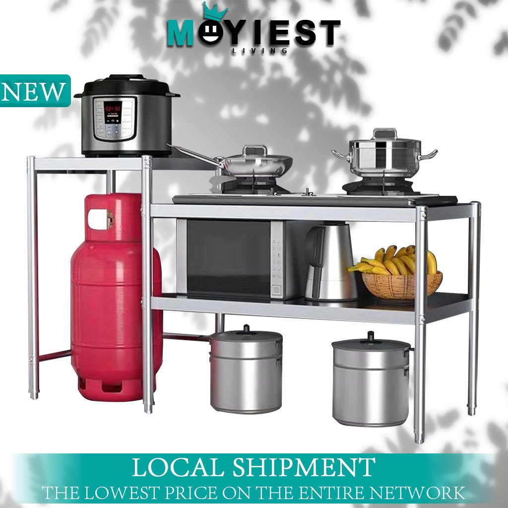 Metal kitchen gas stove rack, kitchen workbench storage rack，Simple ...