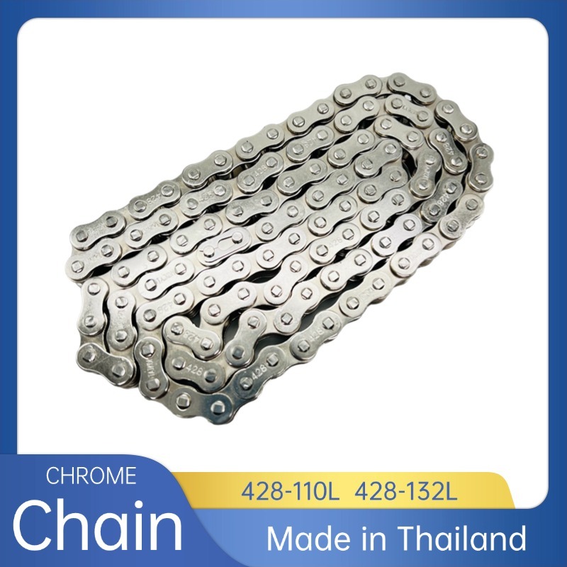 Motorcycle Heavy Duty Roller Chain 428-110 / 132 / 420-110(Chrome ...