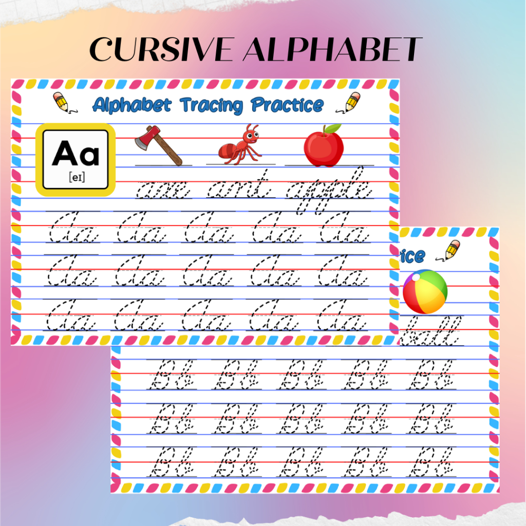 1st Grade Fundamentals: Cursive Alphabet Practice Pad with Tracing ...