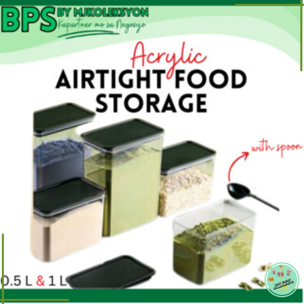 Powder Container for Milktea Iced Coffee Airtight Plastic Food Storage ...