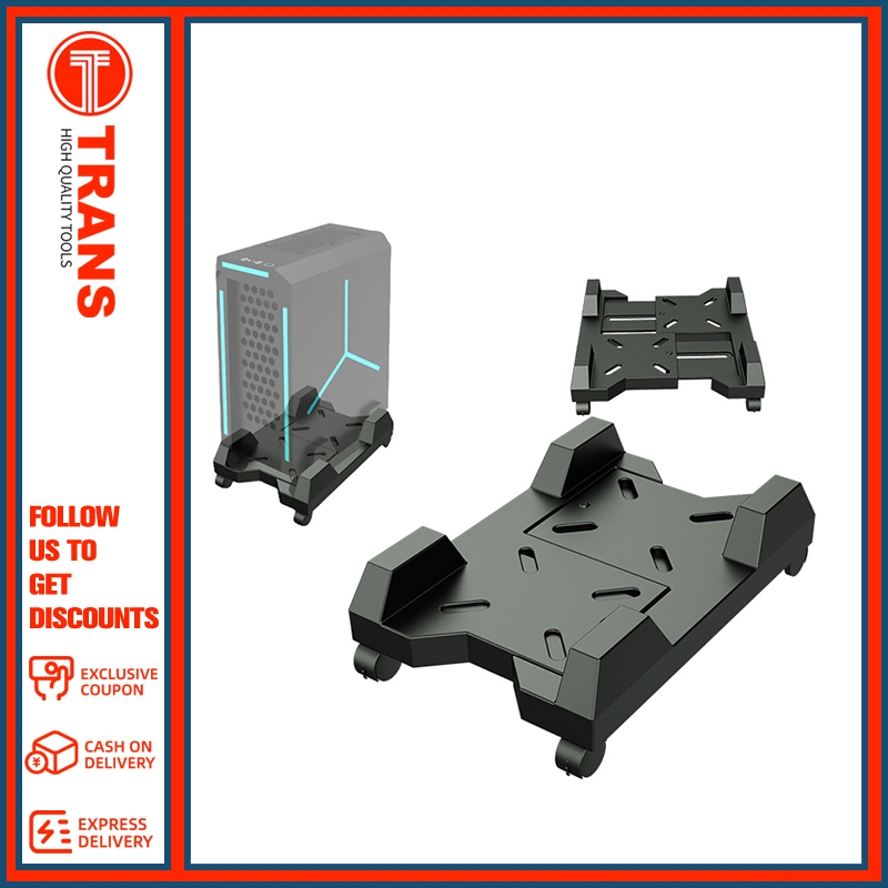 TRANS Stand Mobile Desktop Tower Adjustable Width Universal PC Computer ...