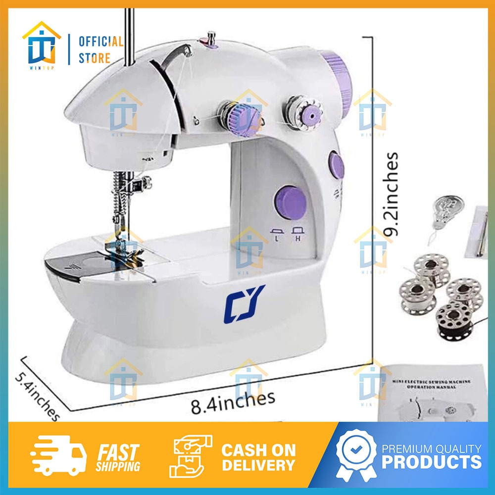 Wintop】Mini Portable Electric Sewing Machine – Battery Operated with ...