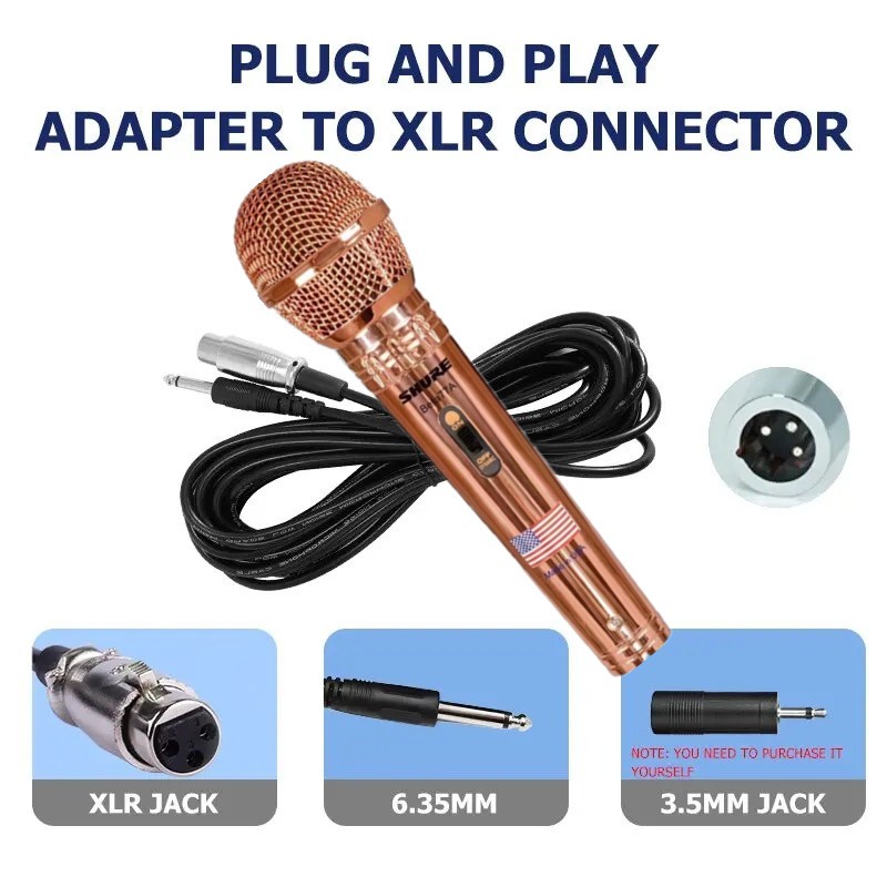 HYPE CAPDIOD Microphone Karaoke BETA77A Dynamic Heavy Duty Wired ...