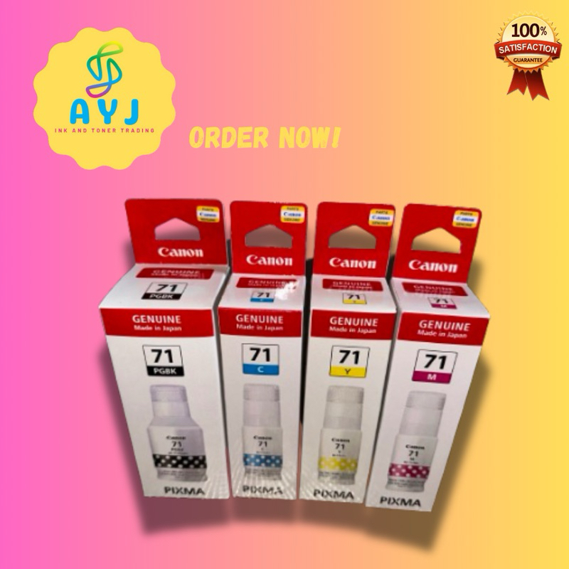 Canon GI-71 Pixma Genuine Ink (B/C/Y/M) | Shopee Philippines