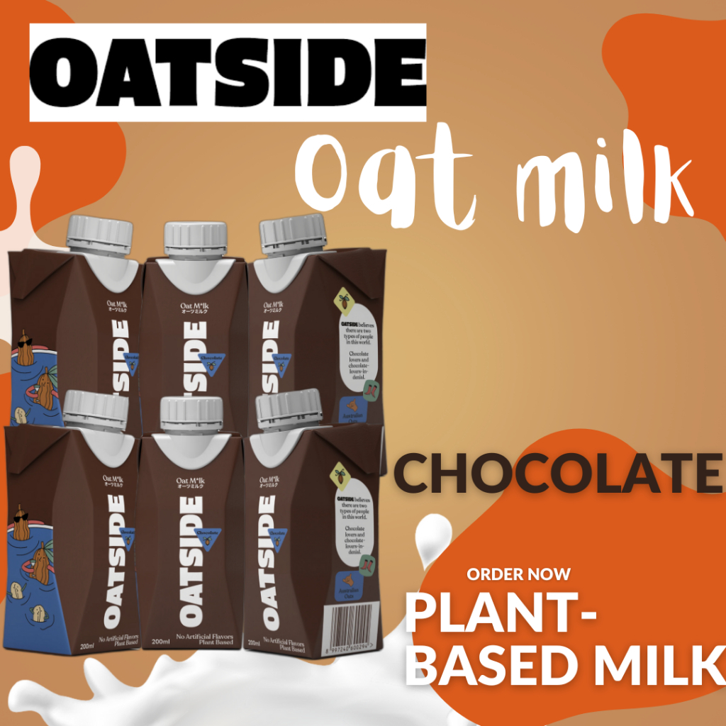 Oatside Chocolate Plant-Based Oat Milk 200ml x6 Bundle Barista Milk ...