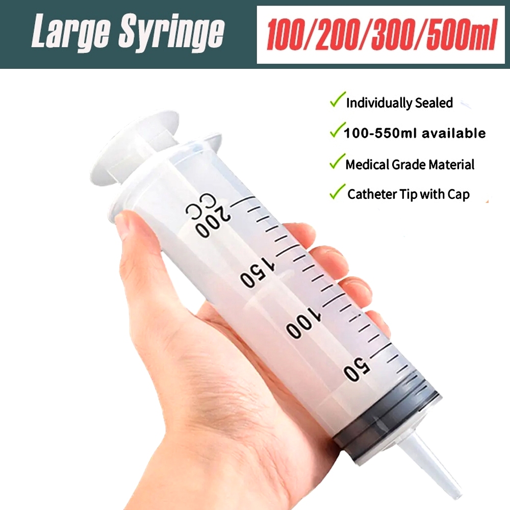 100-500ml Large Syringe Heavy Duty Big injection Syringe for gear oil ...